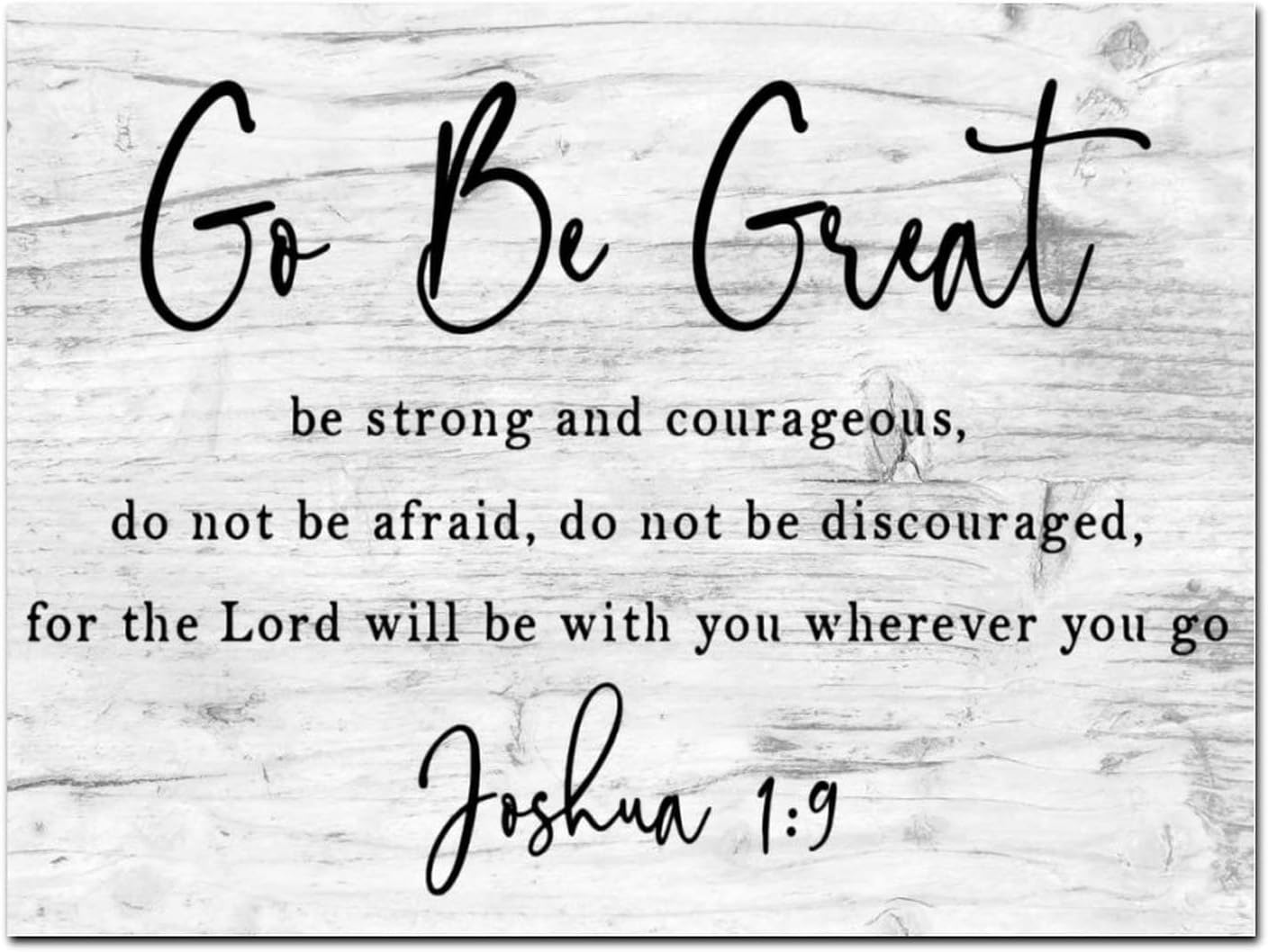 Wood Signs Go Be Great Wood Sign be Strong and Courageous Joshua 1 9 ...