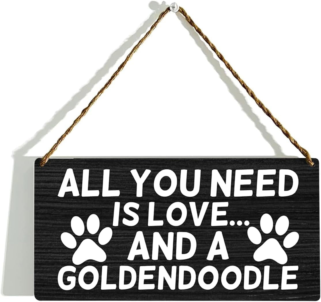 Wood Signs Home Decor Farmhouse All You Need Is Love And A Goldendoodle ...