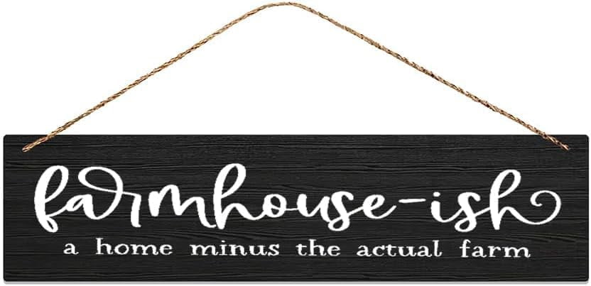Wood Signs Home Decor Farmhouse-Ish Kitchen Cafe Pub Decor, Wood Wal ...