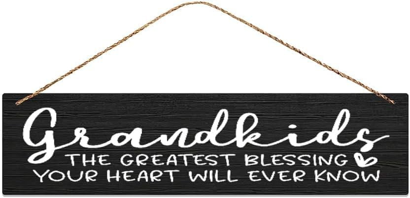 Wood Signs Home Decor Grandkids The Greatest Blessing Your Heart Will ...