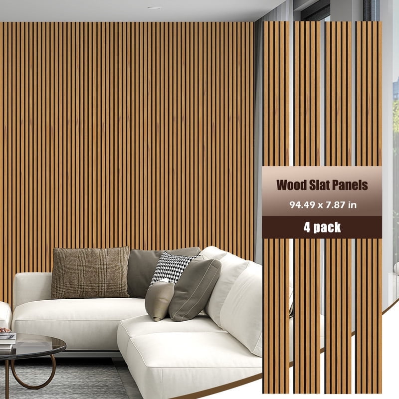 Wood Slat Acoustic Panels for Wall 3D Fluted Sound Absorbing Panel with ...
