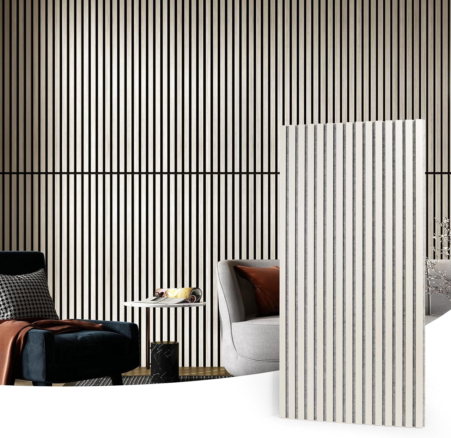 Wood Slat Acoustic Panels for Wall and Ceiling - Fluted Sound Absorbing ...