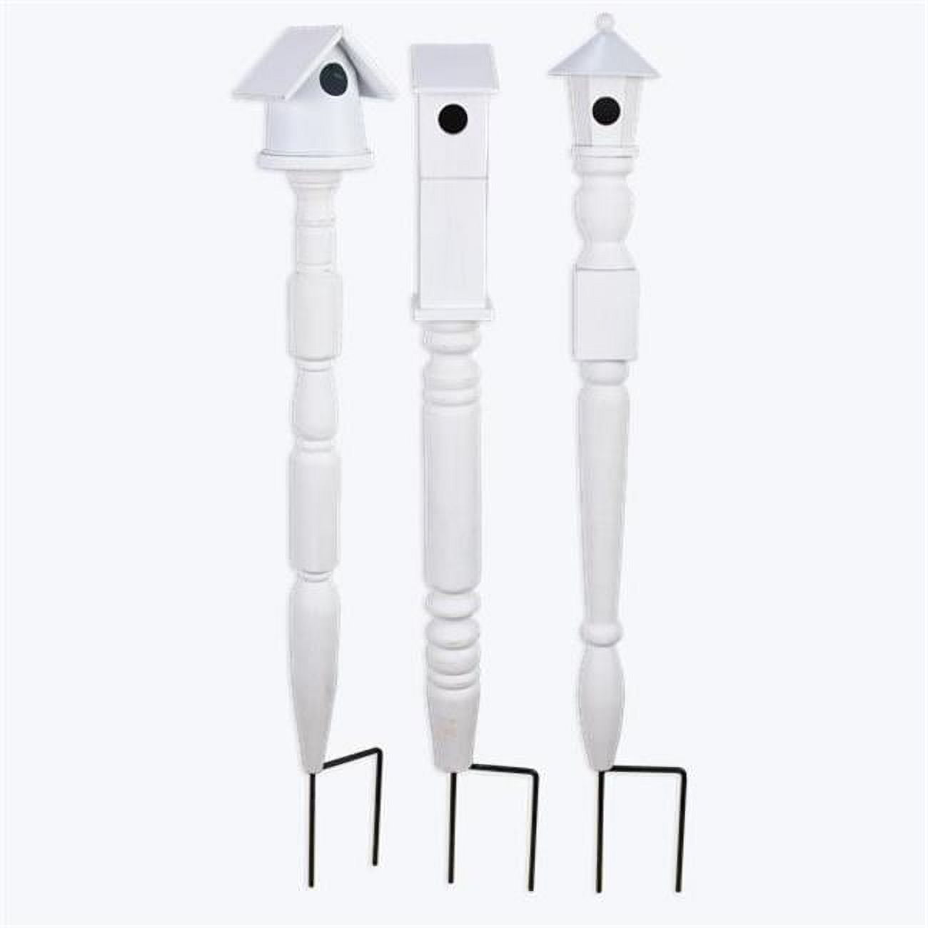 Wood Spindle Birdhouse Stake - Walmart.com
