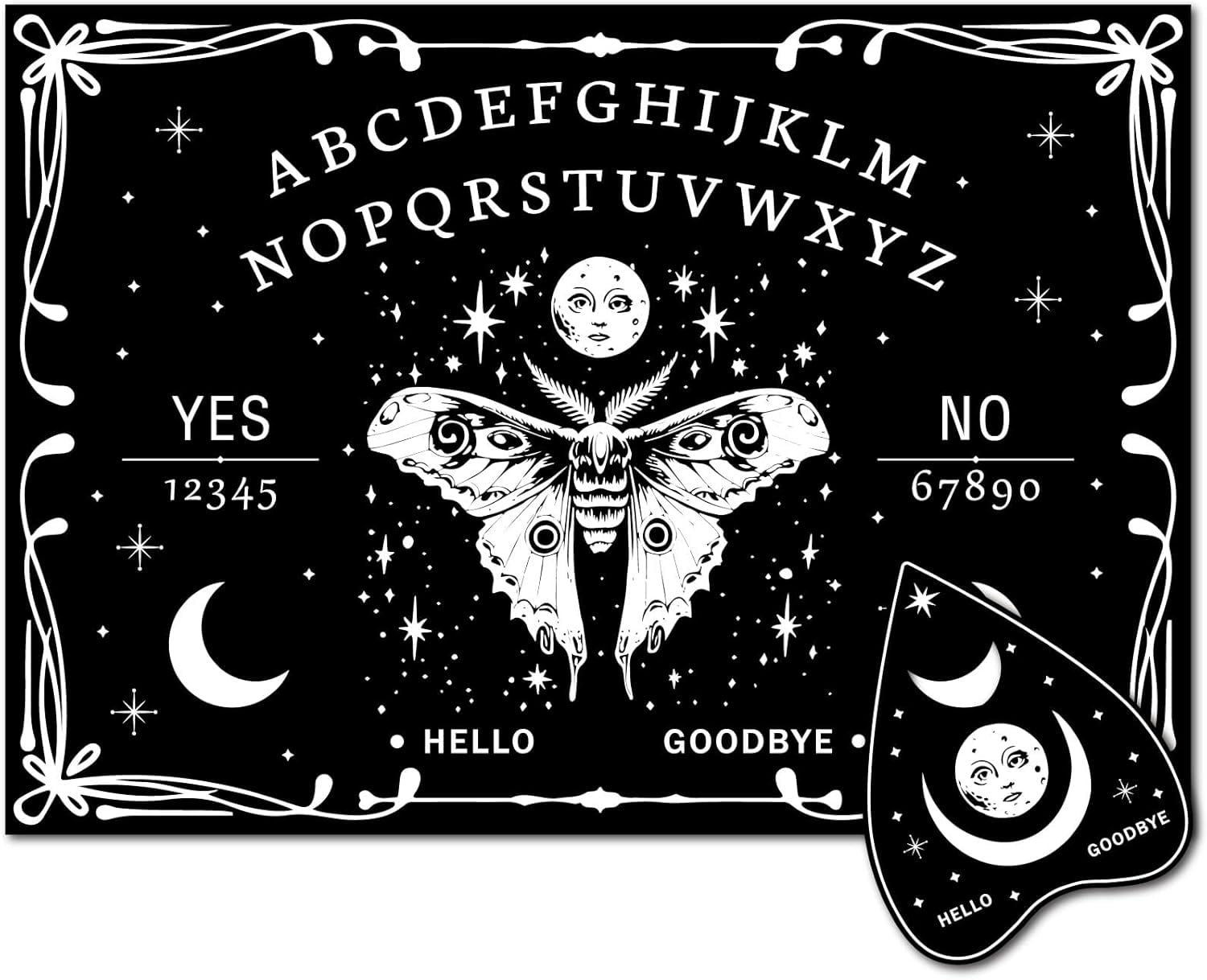 Wood Spirit Board Dowsing Divination Set with Planchette Metaphysical ...