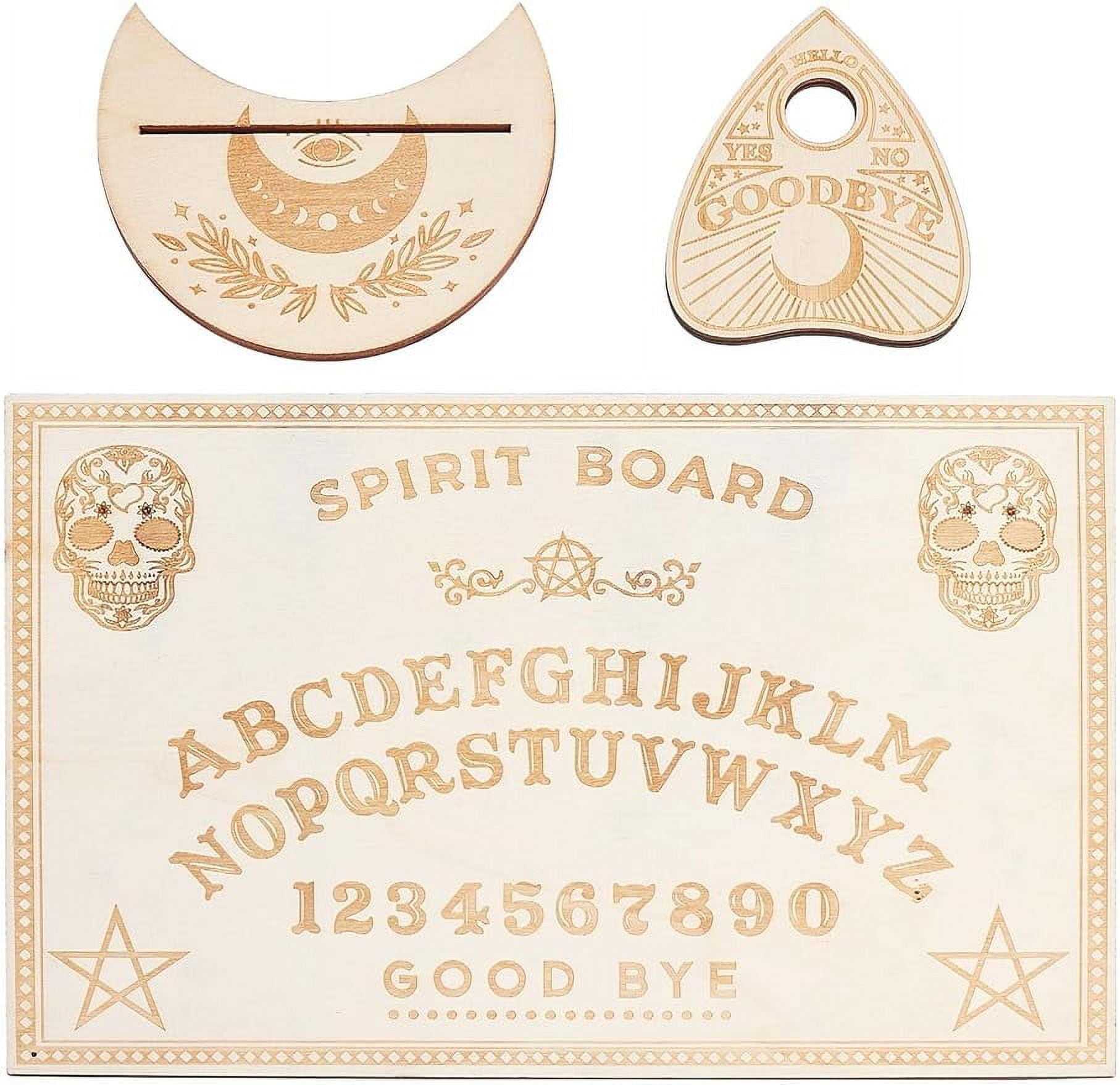 Wood Spirit Board Pendulum Board Tarot Card Stand Kit Wooden Talking