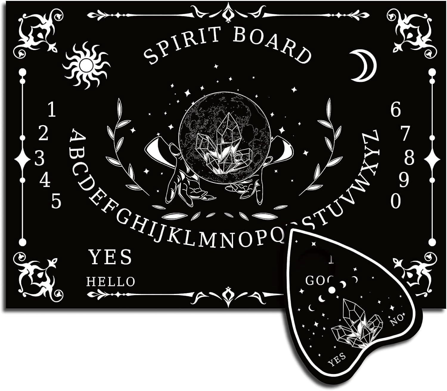 Wood Spirit Board Pendulum Board Wooden Talking Boards with Planchette ...