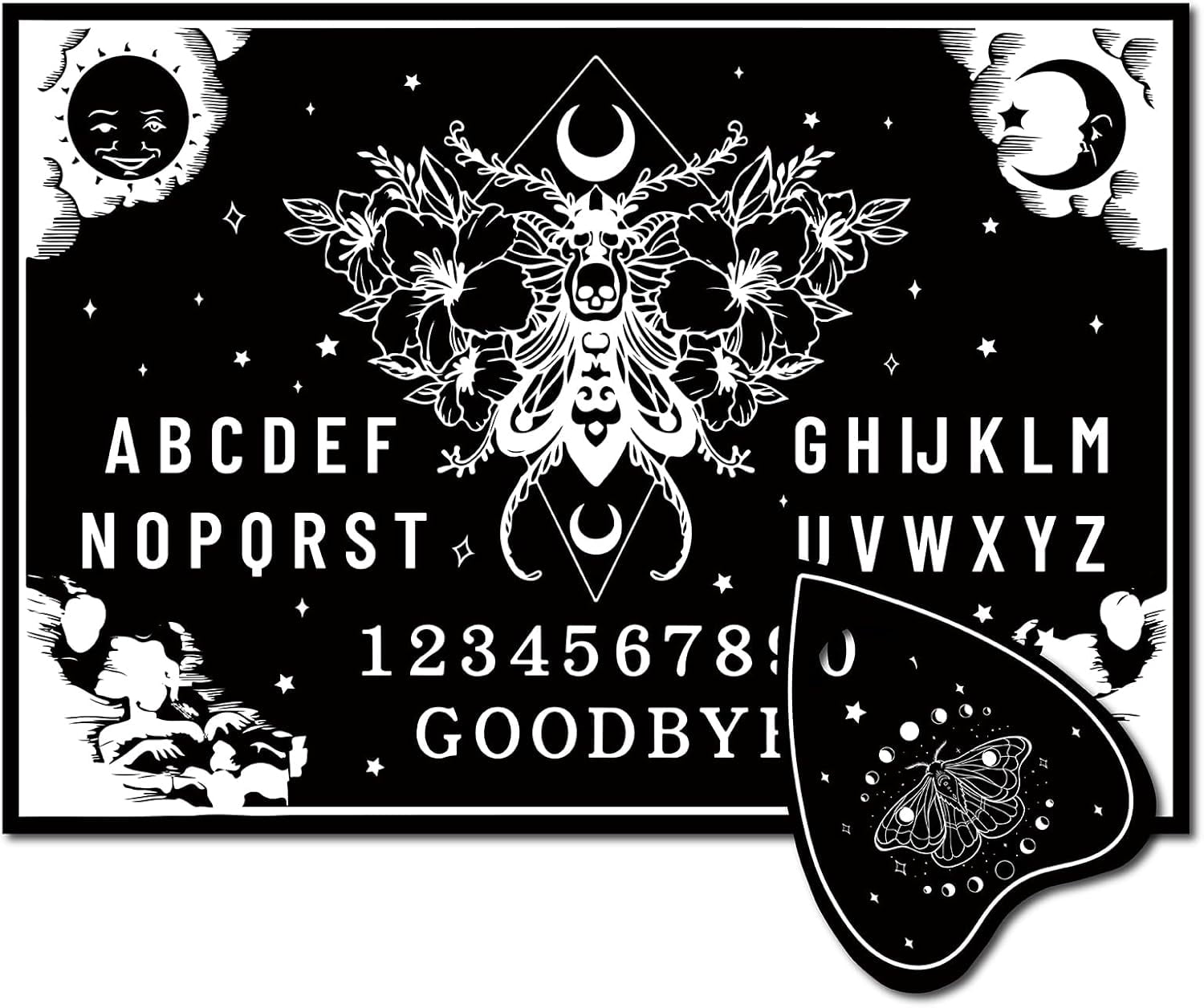 Wood Spirit Board Pendulum Board Wooden Talking Boards with Planchette ...