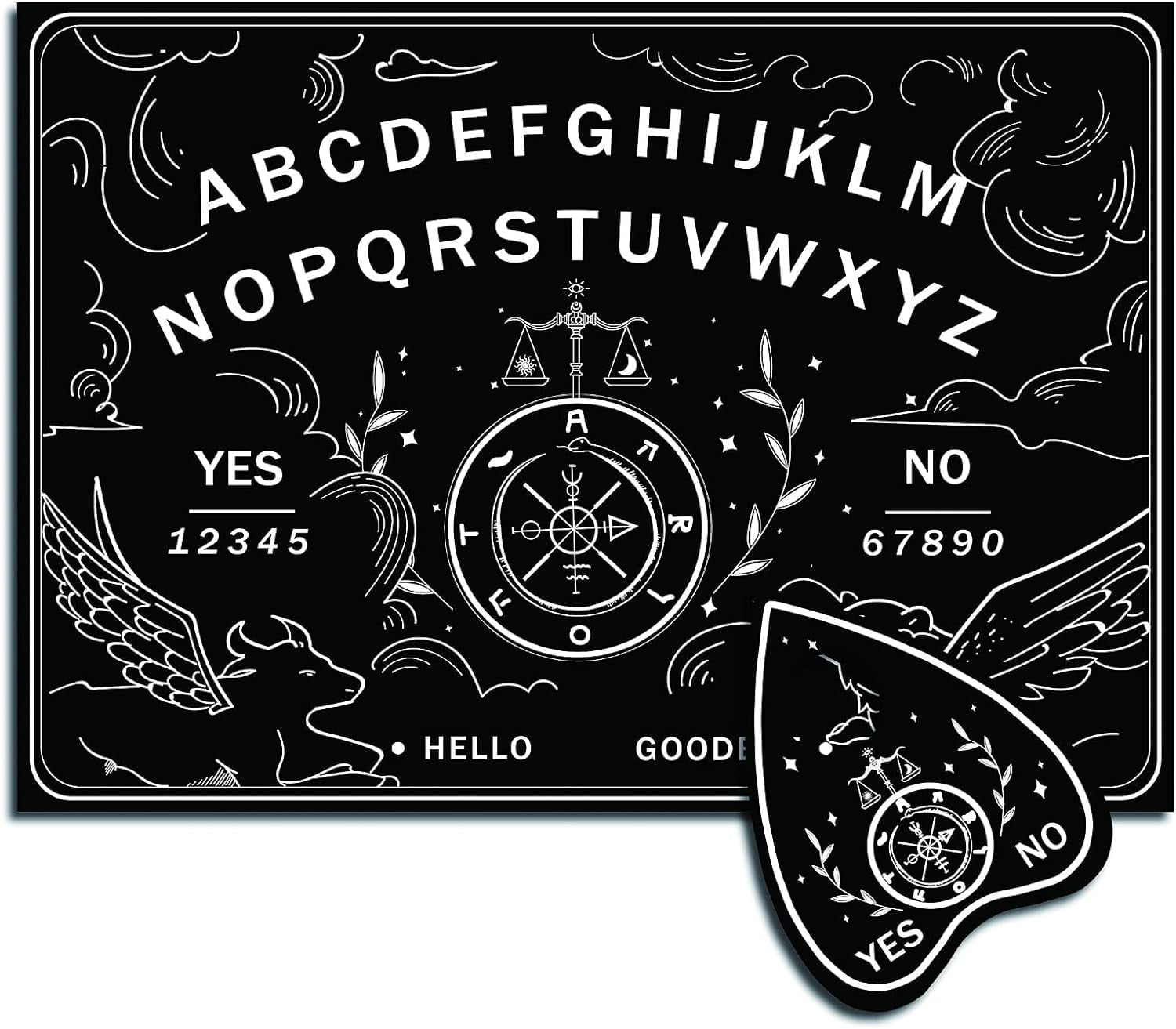 Wood Spirit Board Pendulum Board Wooden Talking Boards with Planchette ...