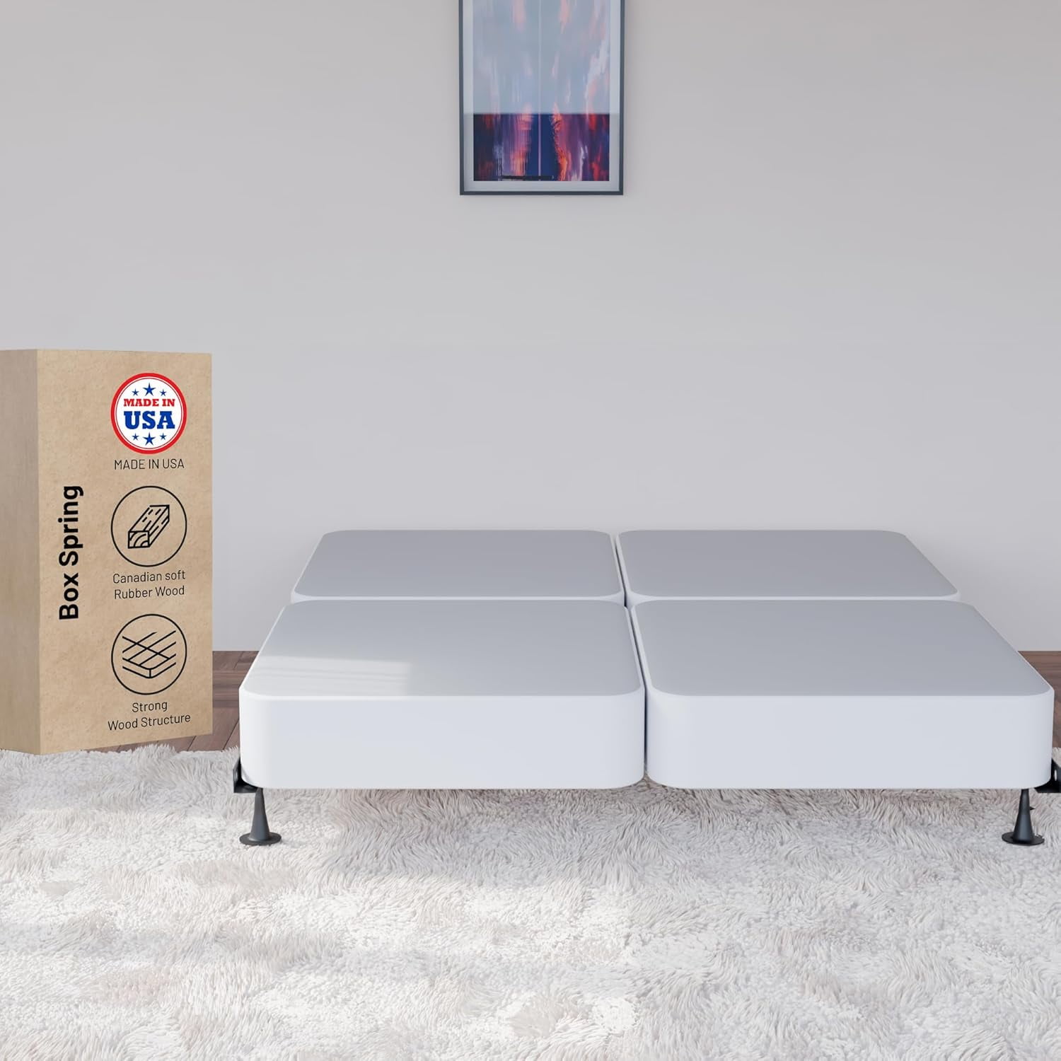 Wood Split Low Profile Traditional Fully Assembled Foundation Comfort ...