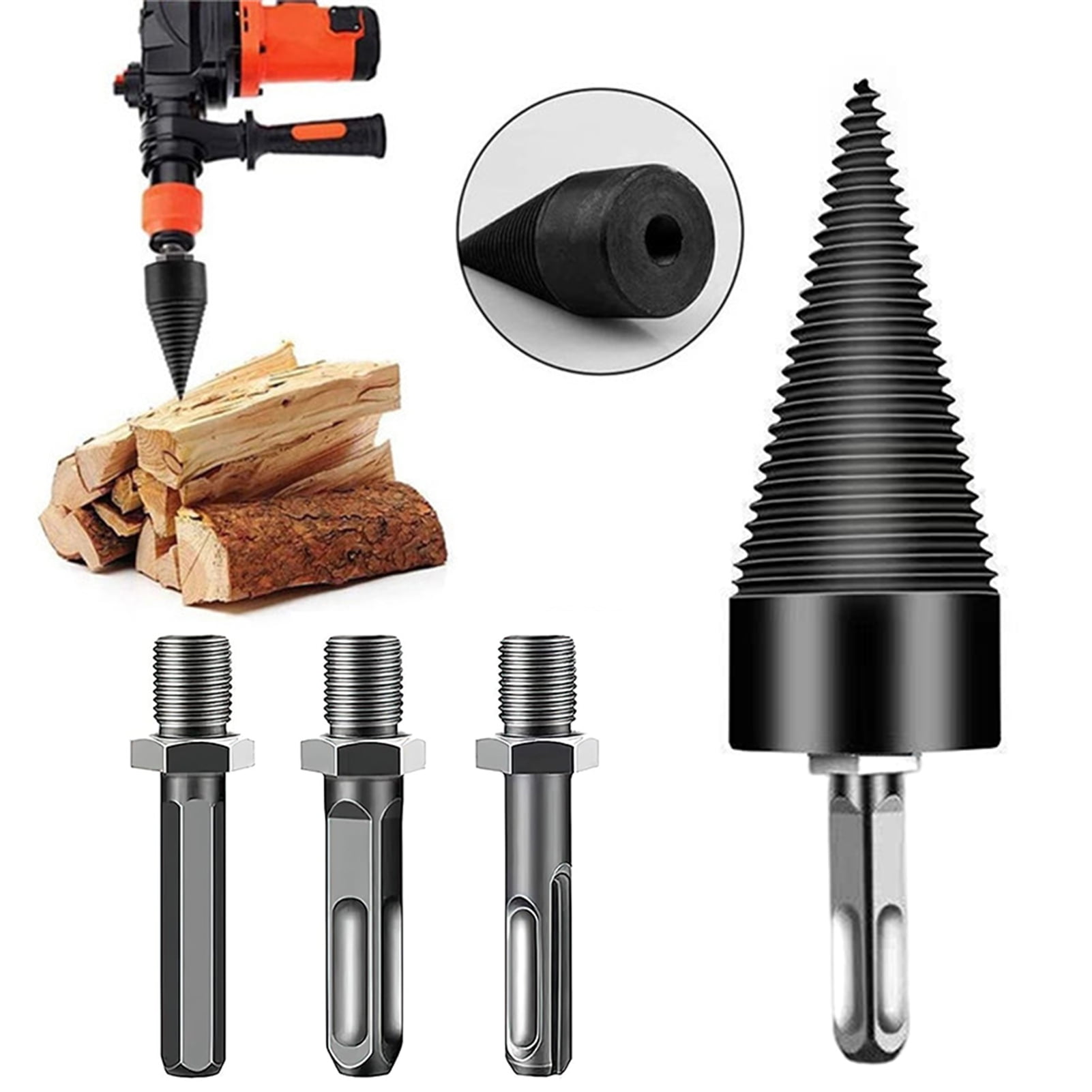 Wood Splitter Drill Bit - Rustproof Corrosion Resistant, Universal Wood ...
