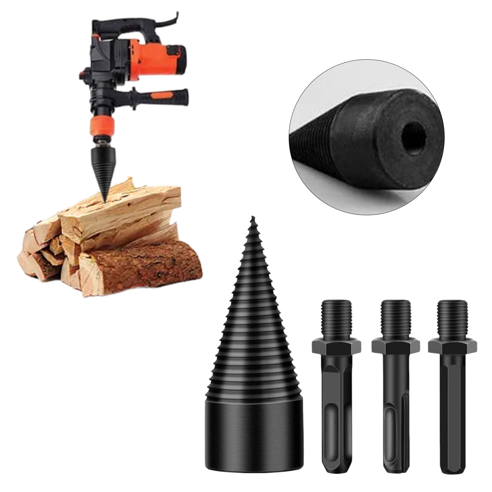 Wood Splitting Drill Bit High Carbon Steel 32mm • Hex/Square/Round ...