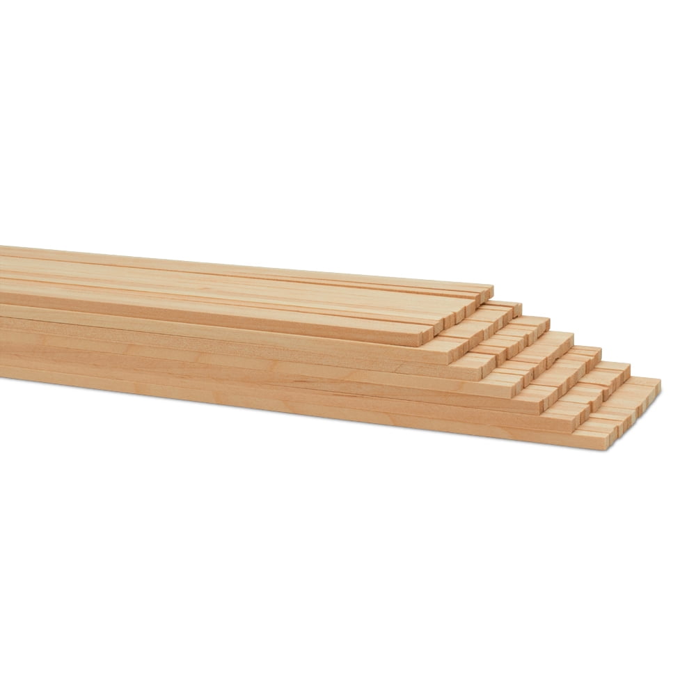 Wood Square Dowel Rods 3/16-inch x 12 Pack of 50 Wooden Craft Sticks ...