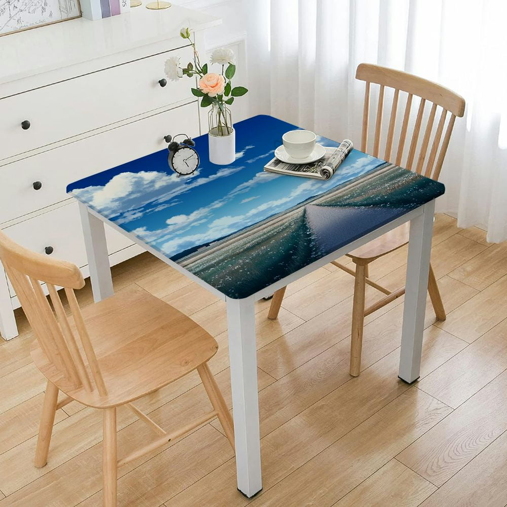 Wood Square Table Cove, Wood Panel Style Texture, Elastic Edge, Water ...