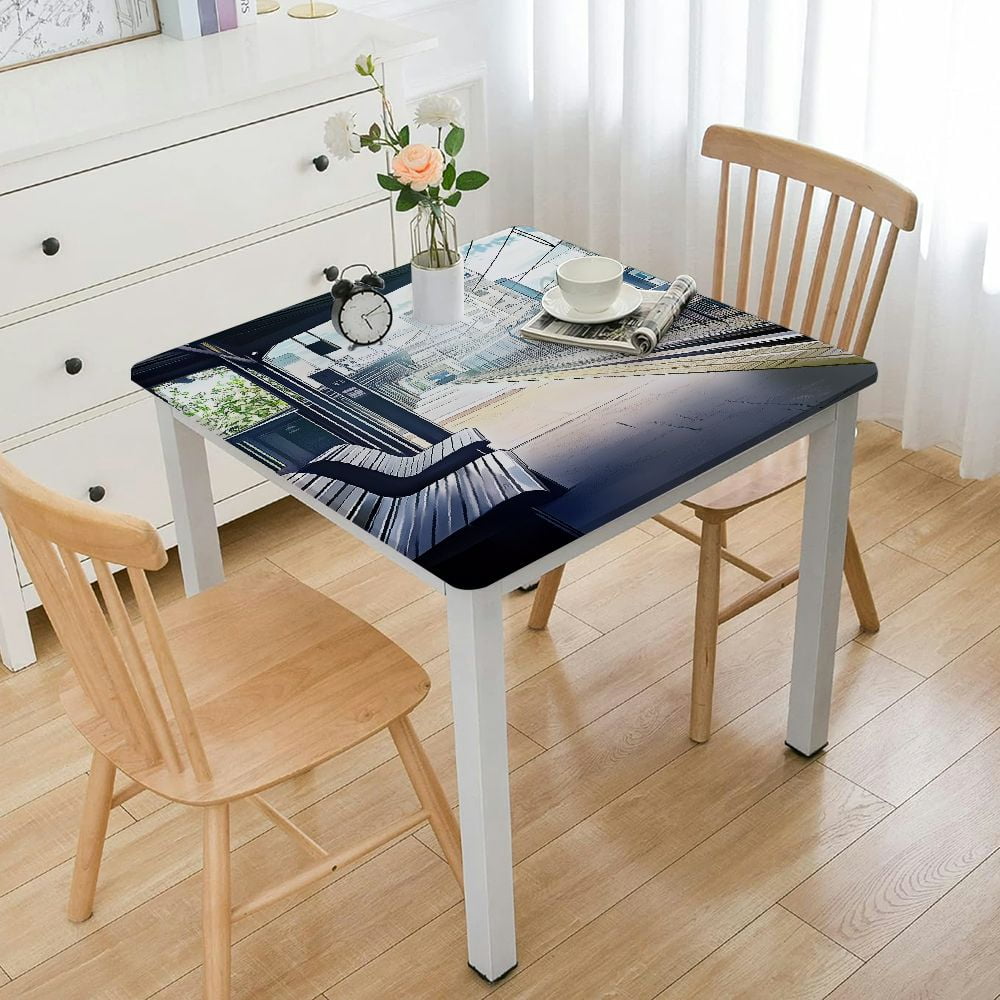 Wood Square Table Cove, Wood Panel Style Texture, Elastic Edge, Water ...