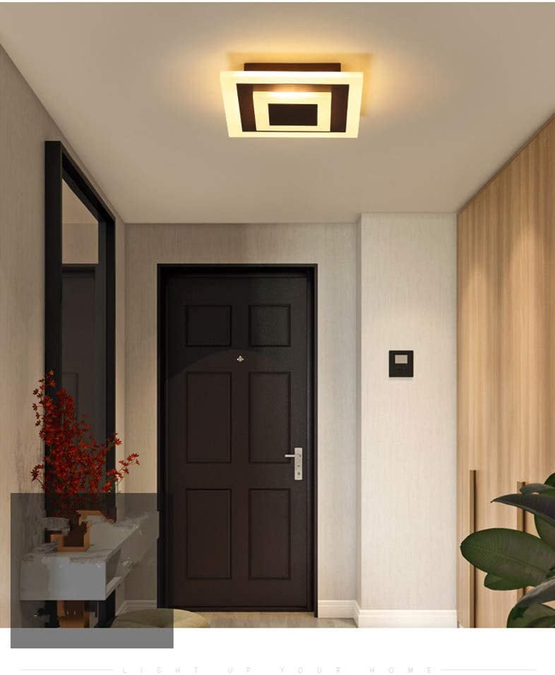 Wood Square Tatami Ceiling Light Fixture, Japanese Style LED Light with ...