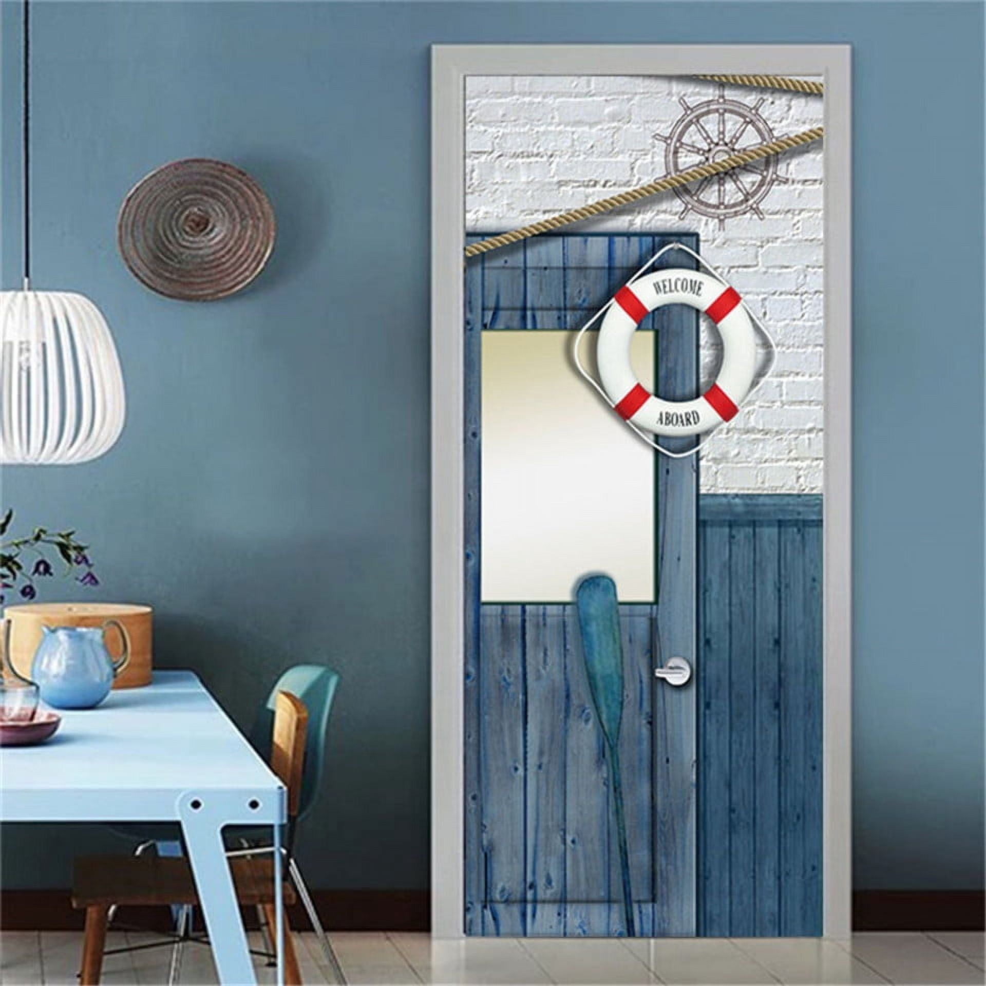 Wood Staircase Door Stickers Wallpaper Self Adhesive Removable Art ...
