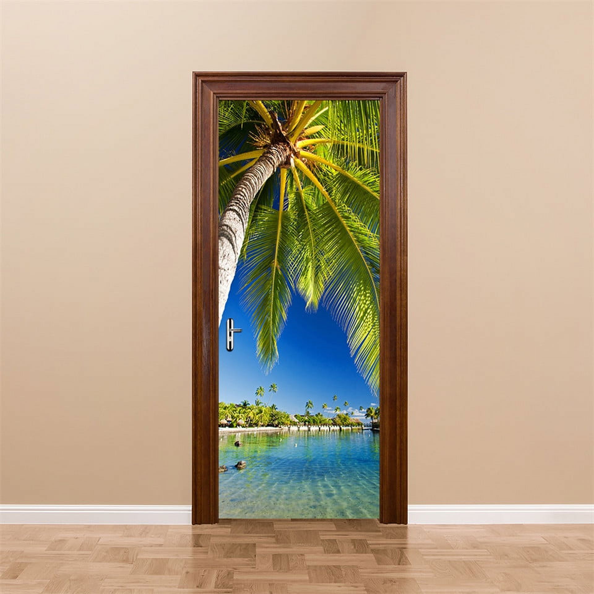 Wood Staircase Door Stickers Wallpaper Self Adhesive Removable Art ...