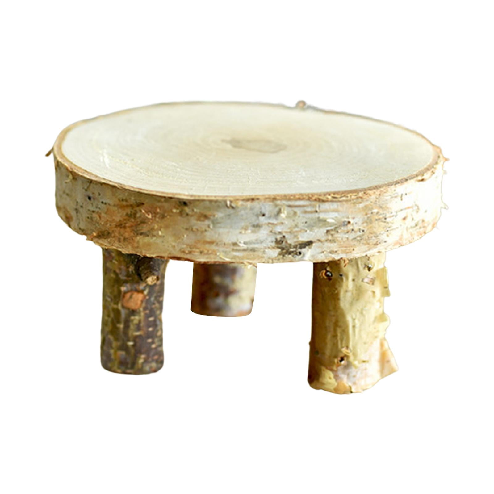 Wood Stand Wooden Riser Retro Organizer Round Rustic Durable ...