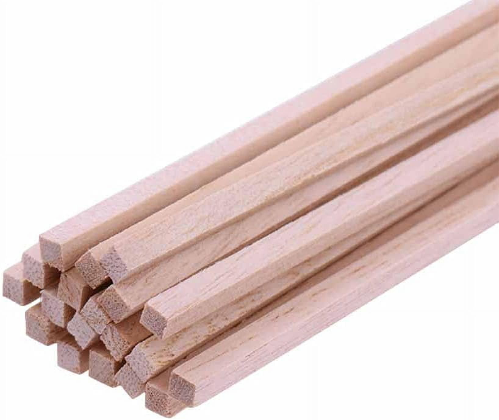 Wood Sticks Wooden Dowel Rods - Length 50cm Unfinished Hardwood Sticks ...