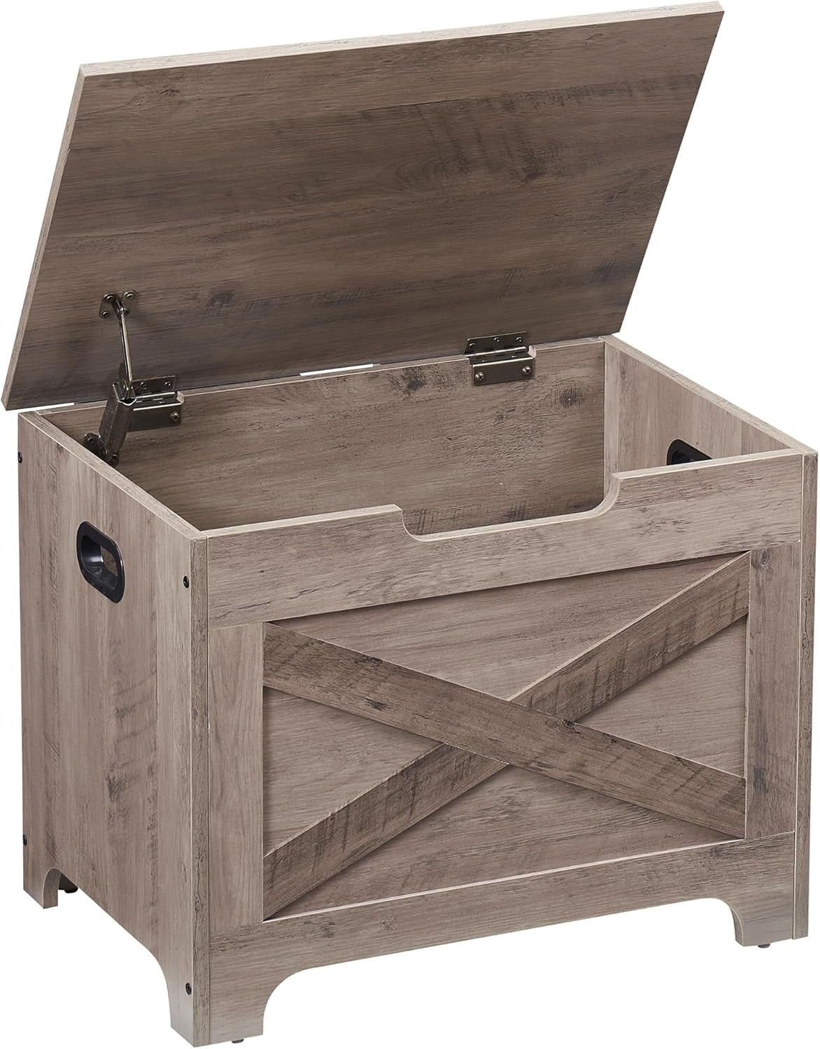 Wood Storage Bench with Seating and Safety Hinge, Storage Chest ...