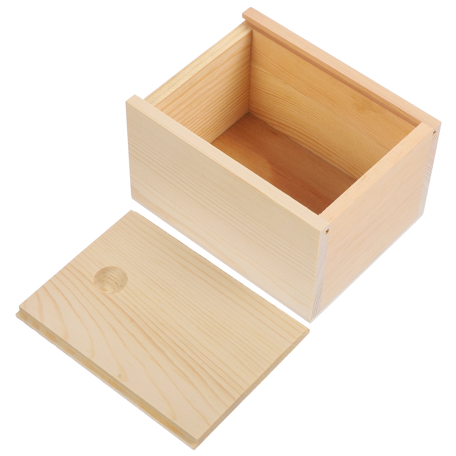 Wood Storage Box with Slide Lid Wooden Box Wood Box with Sliding Box ...