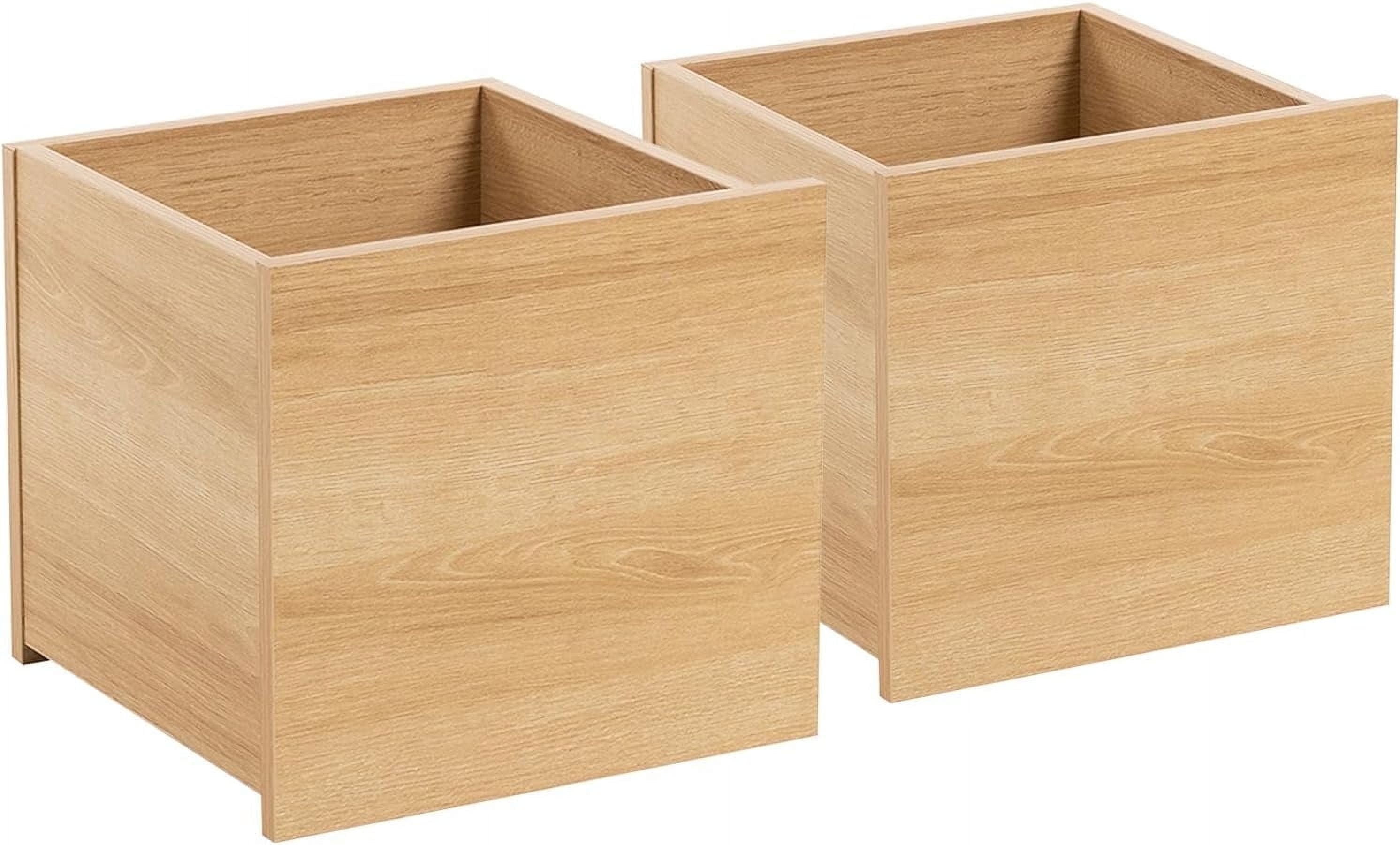 ANHDAH Wood Storage Organizer drawer , 2 PCS 11x 11x 10Inch Wooden Bins ...