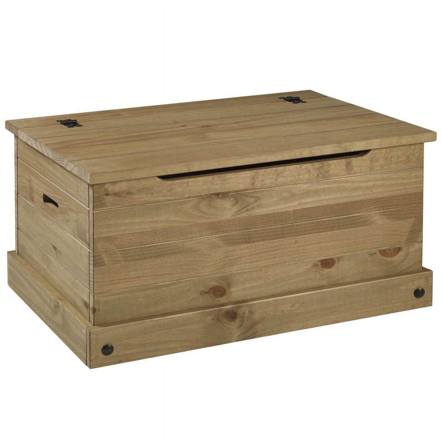 Wood Storage Trunk Ottoman Corona | Furniture Dash COR440 - Walmart.com