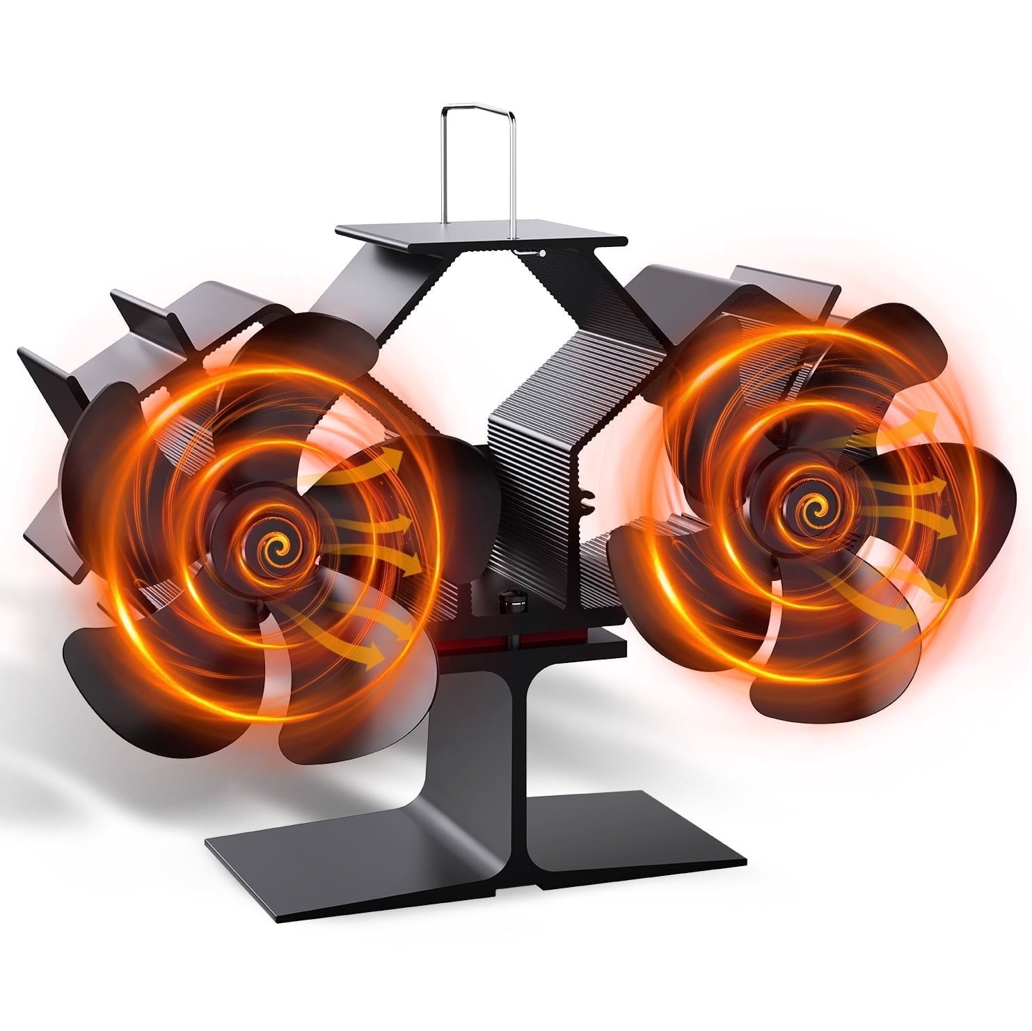 Wood Stove Fan, Fireplace Fan for Wood Burning Stove, 10 Blades Heat ...