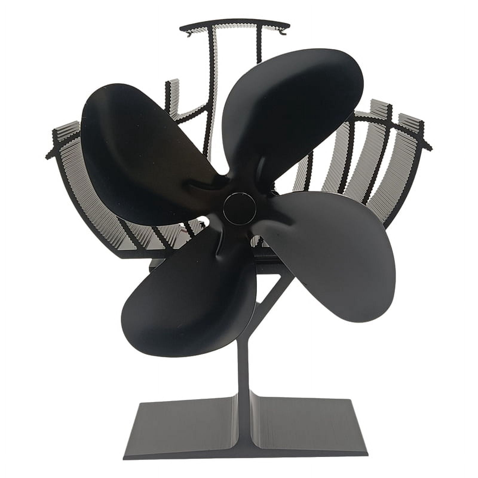 Wood Stove Fan Heat Powered 4-Blade Fireplace Fan for Wood/Fireplace ...