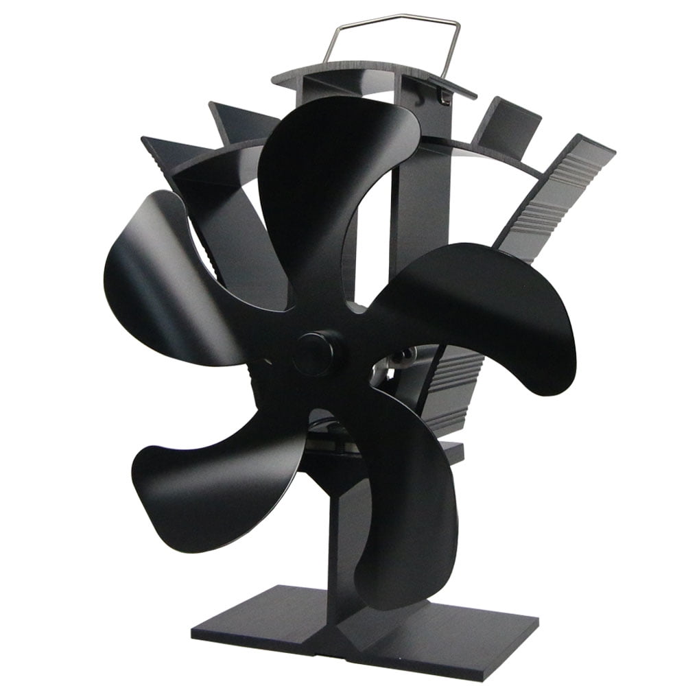 Wood Stove Fan Heat Powered,5 Blades Fan Non Electric Eco Friendly ...