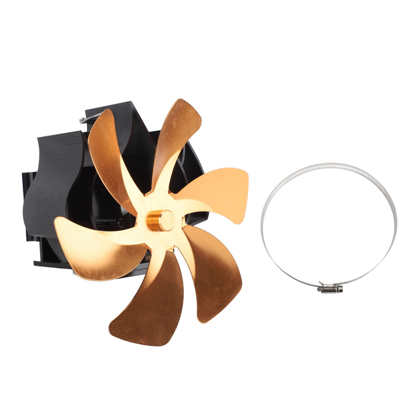 Wood Stove Fan Heat Powered 6 Blades Hanging Stove Fan Silent Flue Pipe ...