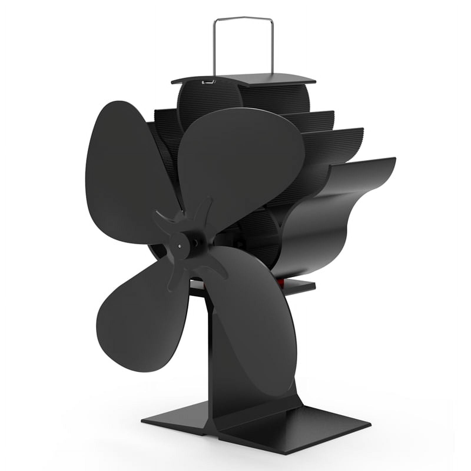 Wood Stove Fan Heat Powered Fan 4 Blades Fireplace Fan for Wood Burning ...