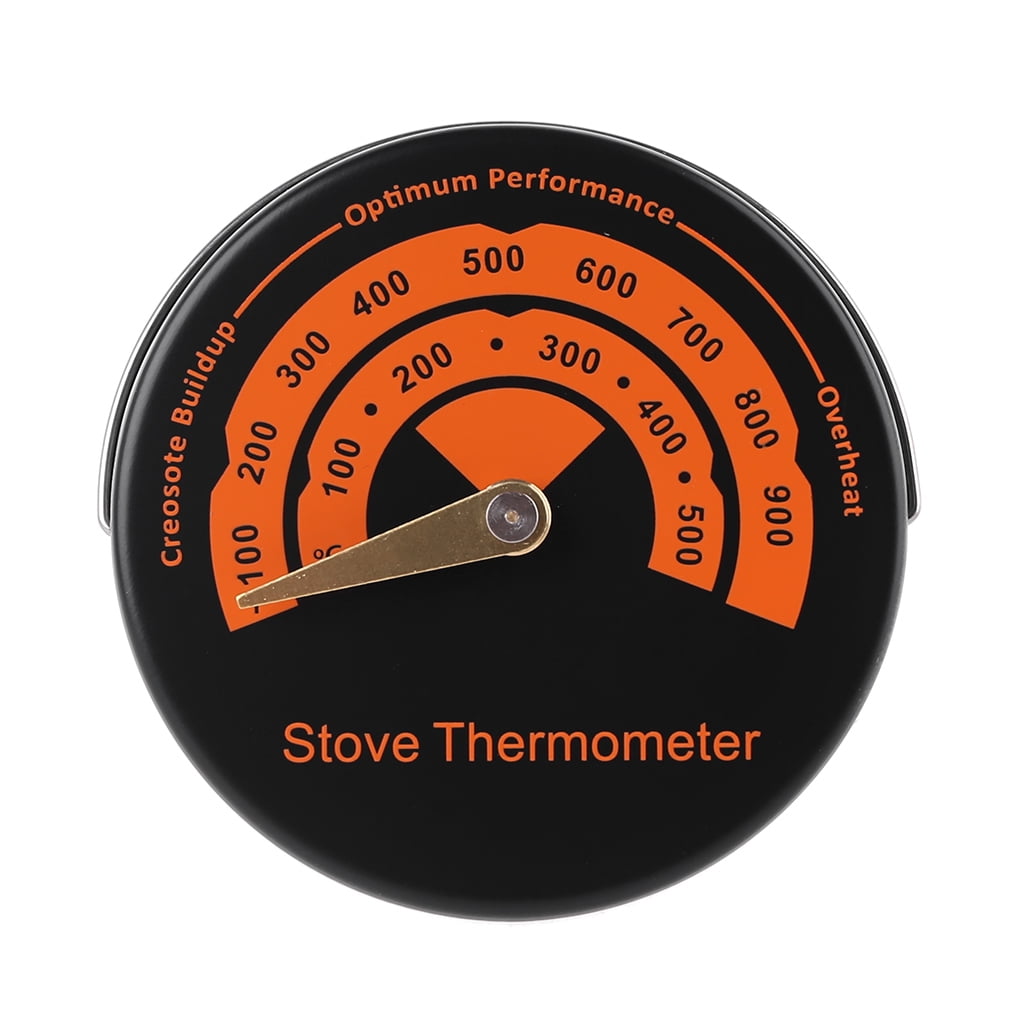 Wood Stove Meter Thermometer for Fan Burning Stoves Top Flues Stovepipe ...