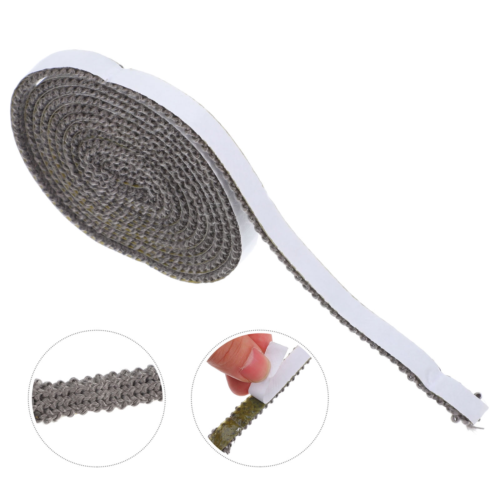 Amosfun Flat Grey Fiberglass Stove Door Gasket Rope Seal for Wood Stove ...