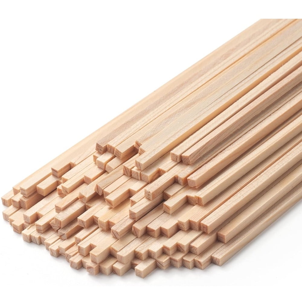 Wood Strips,Balsa Square Wooden Dowels,Topboutique Unfinished Wood ...