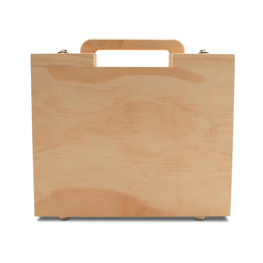 Wood Suitcase 8-1/8 x 10 inch, Pack of 1 Unfinished Wooden Boxes for ...