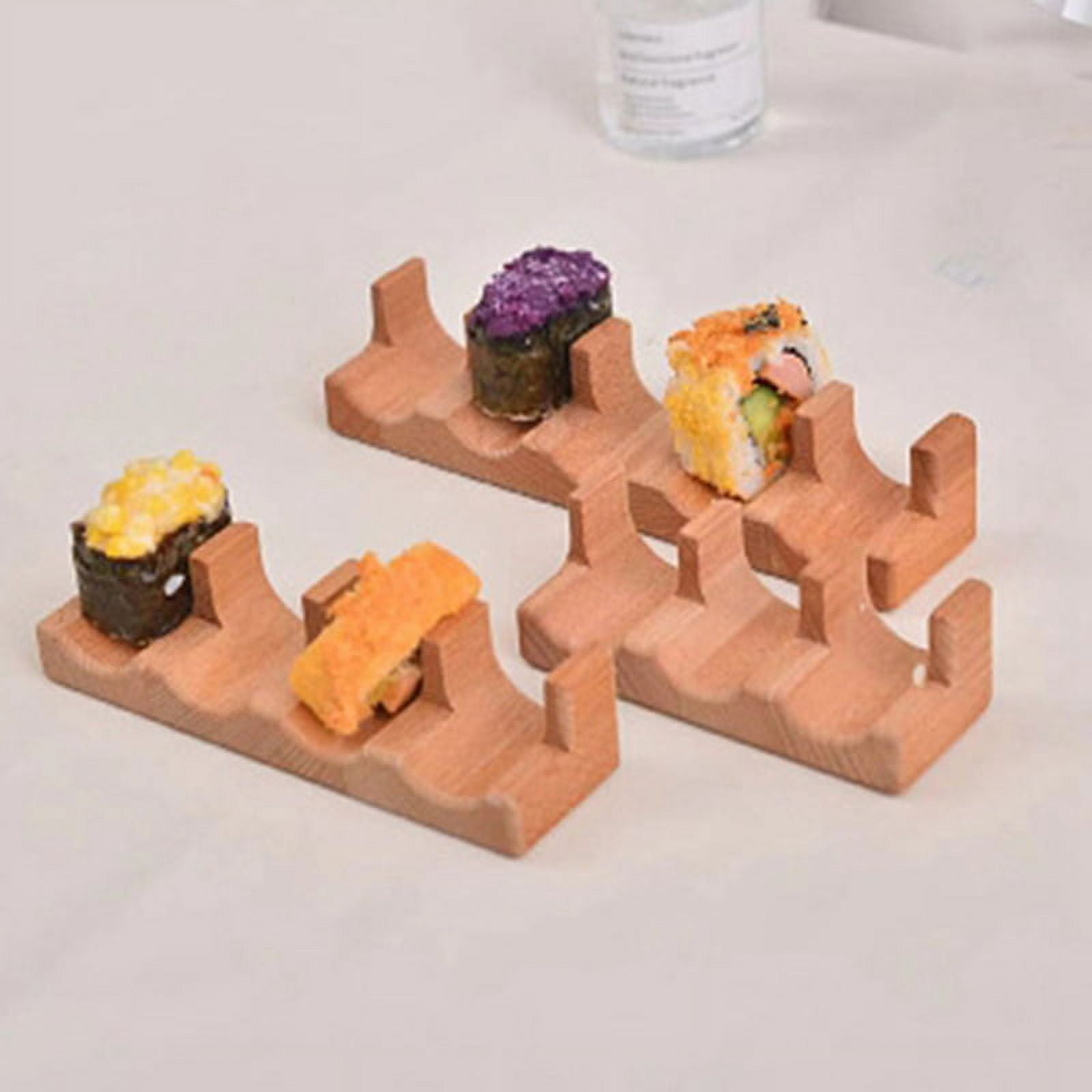 Wood Sushi Tacos Holder Taco Stand Serving Rack Divider Taco Rack Tray ...
