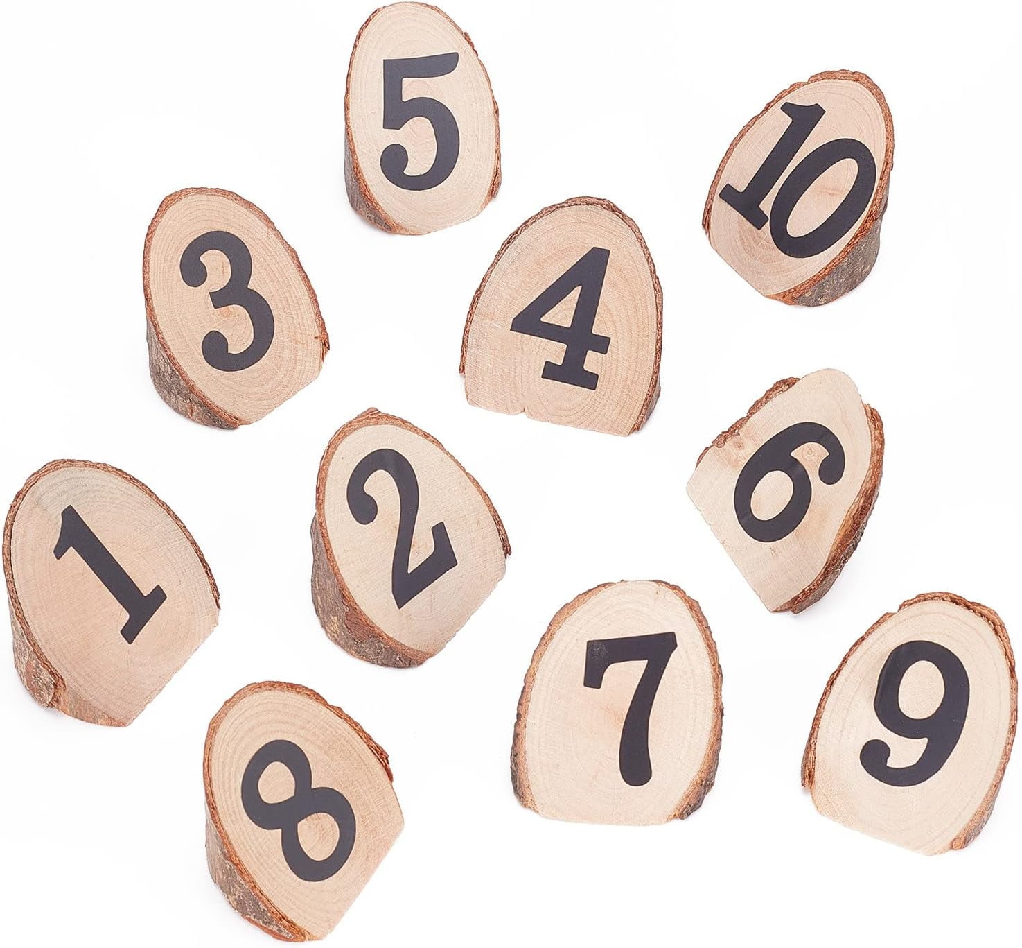 Wood Table Numbers 1-10 Wedding Table Numbers Wood Slice Table ...