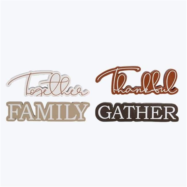 Wood Tabletop Cutout Word Sign, Assorted Color - 4 Piece - Walmart.com