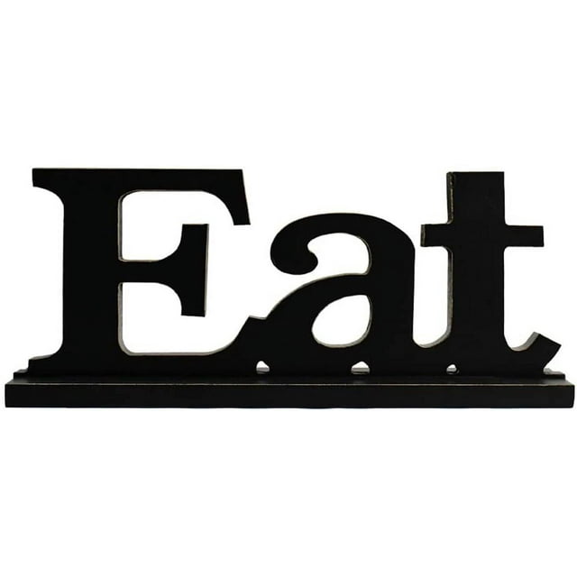 Wood Tabletop Eat Letter Sign Cutout Wooden EAT Letters Freestanding ...