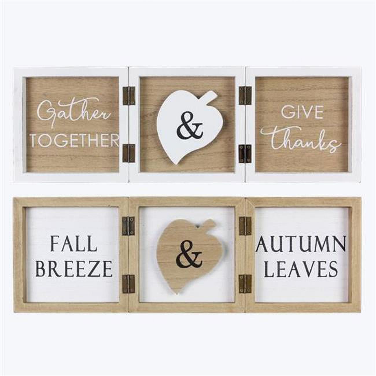 Wood Tabletop Fall Trifold Sign with Lift Design, Assorted Color - 2 ...