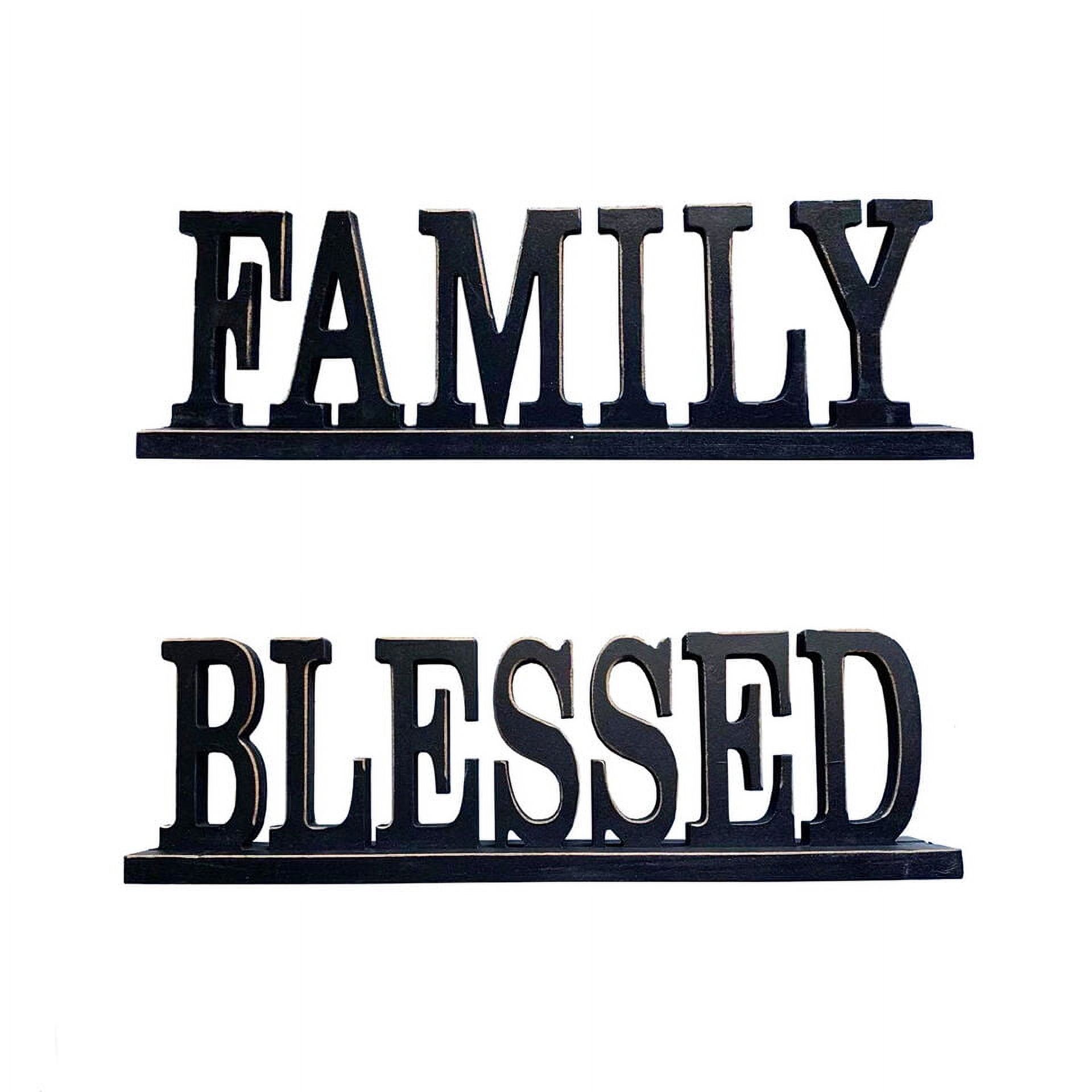 Wood Tabletop Sign for Home Decor, Wooden Block Letters Rustic Sign 16. ...