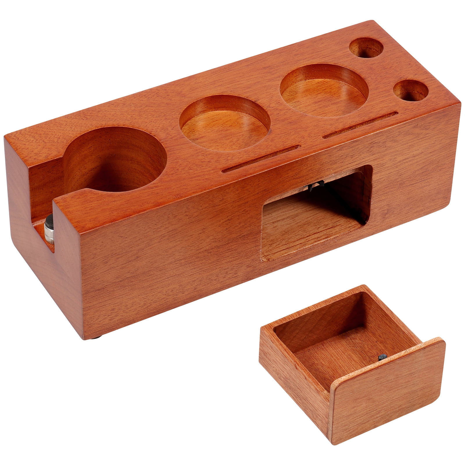 Wood Tamper Station Multipurpose Espresso Tamping Stand Adjustable ...