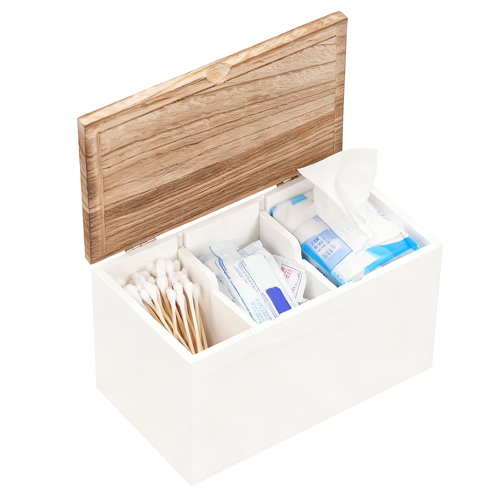 Wood Tampon Holder for Bathroom Practical Pad and Tampon Organizer with ...