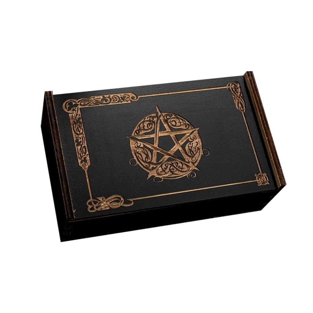 Wood Tarot Card Storage Case Portable Tarot Cards Box Astrologys ...