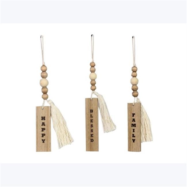 Wood Tassel Hanging Signs, Assorted Color - 3 Piece - Walmart.com