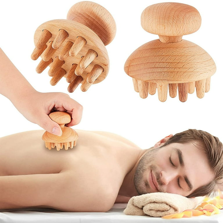 Wood Therapy Massage Tools Wooden Head Massage Wooden Massage Brush for Body Shaping Lymphatic Drainage Maderoterapia Kit Anti Cellulite Massage