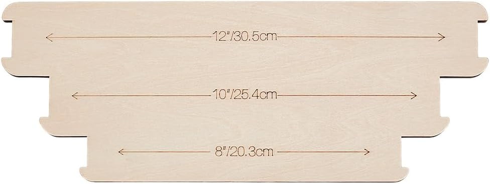 Wood Thread Cutting Ruler 12.6x4.7inch 3Sizes Floss Winder Board Ribbon ...