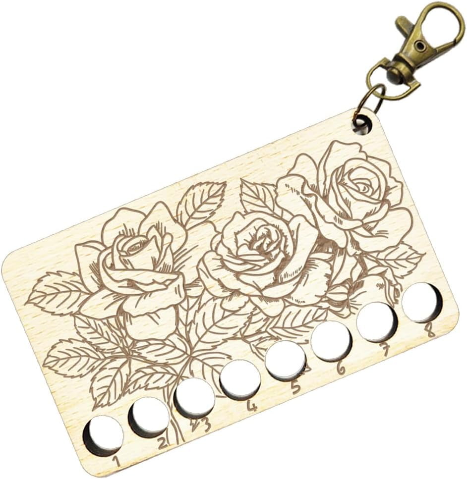 Wood Thread Project Cards 8-Holes Winding Plate Board Card with Numbers ...