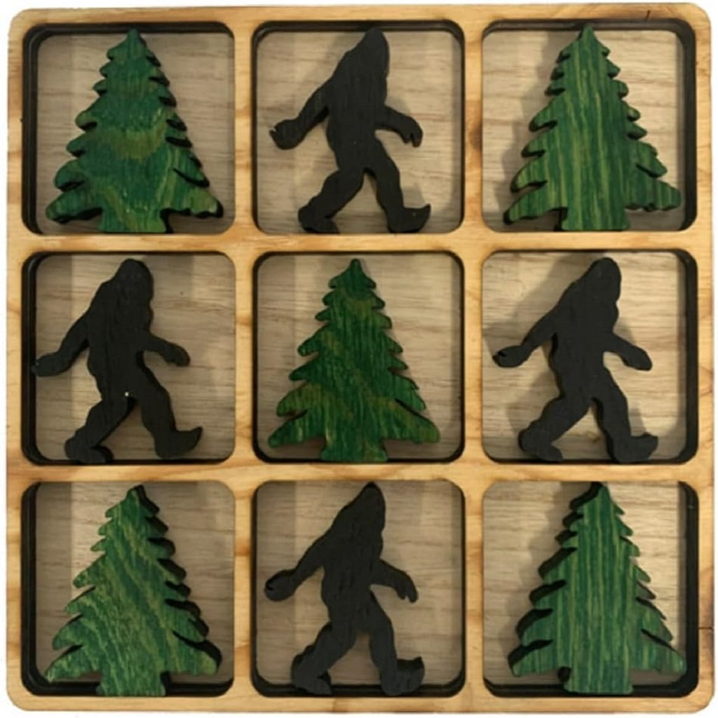 Wood Tic Tac Toe, Big Foot and Pine Tree - Walmart.com